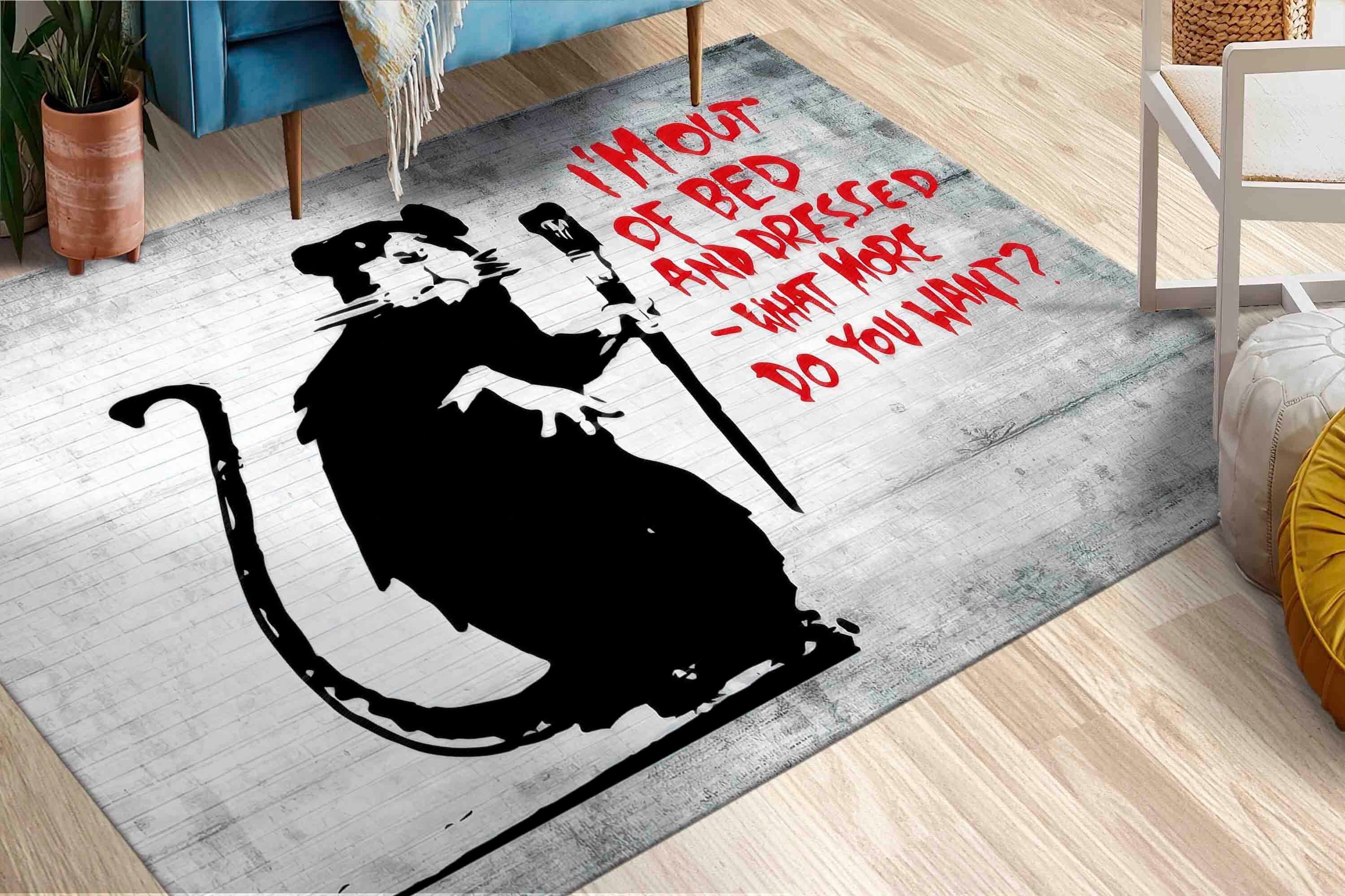 Painting Rugs, Soft Rugs, Saloon Rug, Banksy Rug, Non Slip Rug, Home ...
