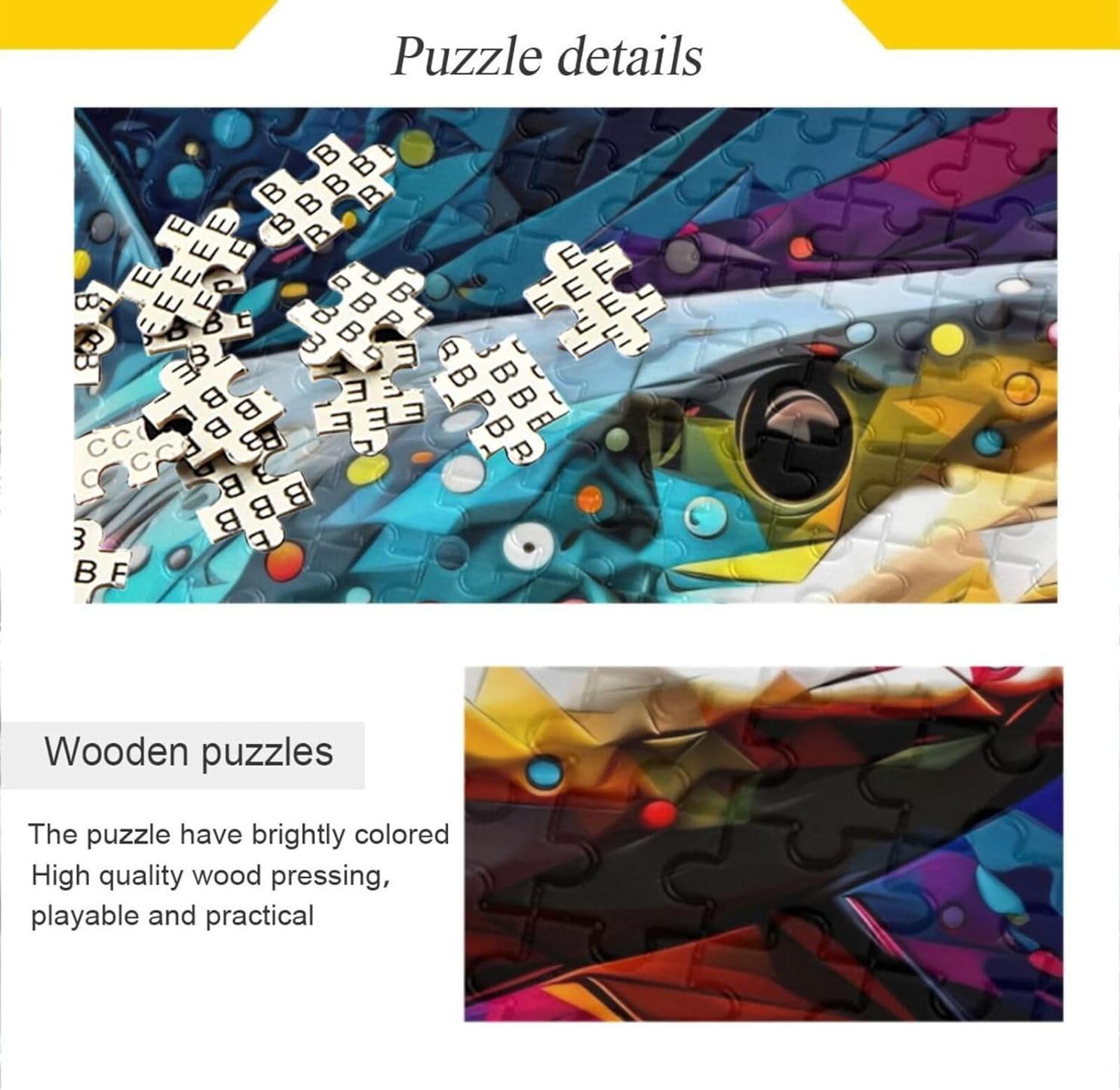 Painting of Shark Jigsaw Puzzle, Paper Wood Composite Material Zigsaw ...