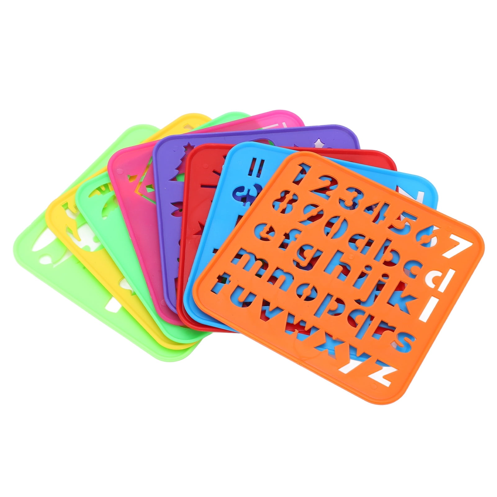 Art Reusable Templates, 8 Pcs Glossy Curved Edges Small Stencils for ...