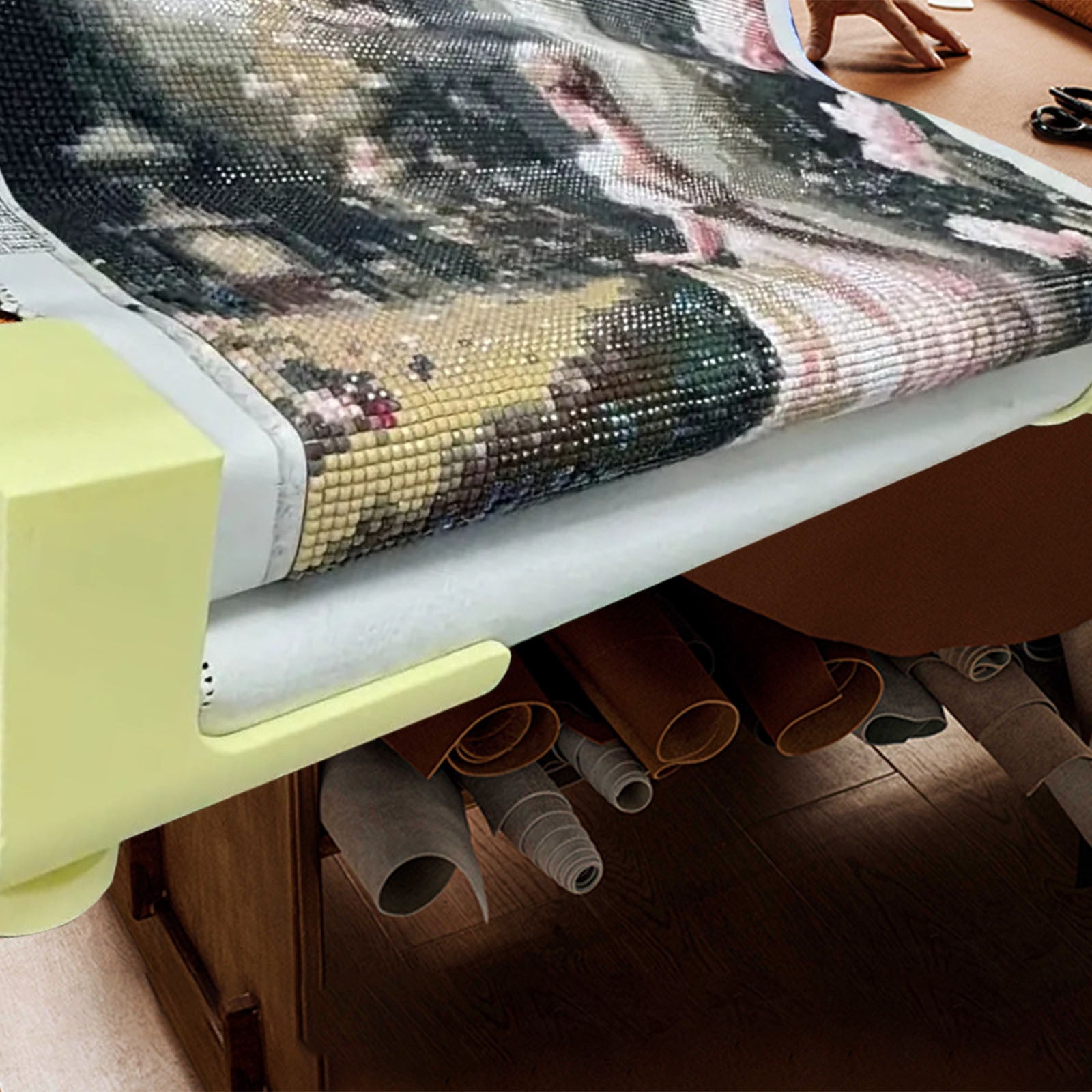 Painting Supplies Adjustable Canvas Easel Table Clamp Set with Rolling ...