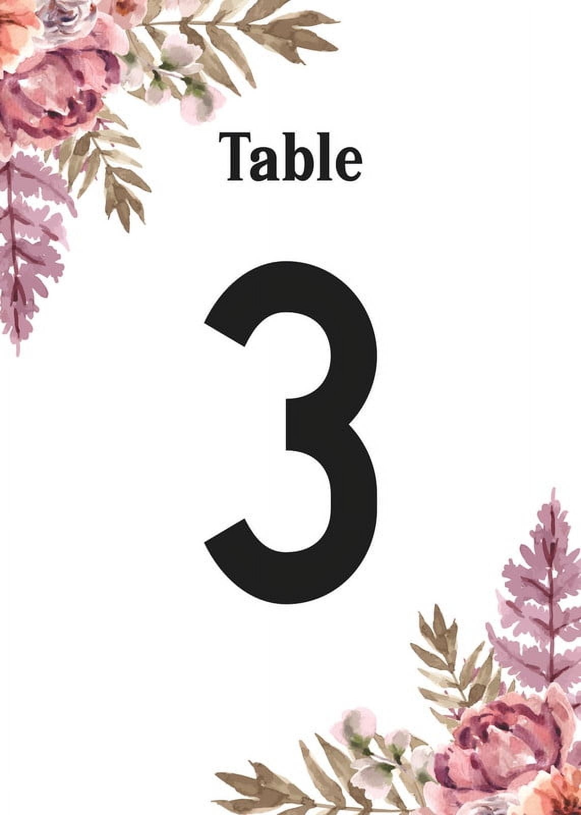 Painting Table Cards Number 1-30 Double Sided For Wedding Reception ...