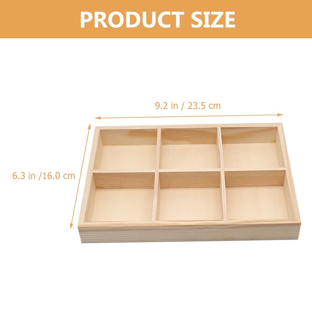 Painting Tool Box Crayon Storage Container 6-compartment Storage Box ...