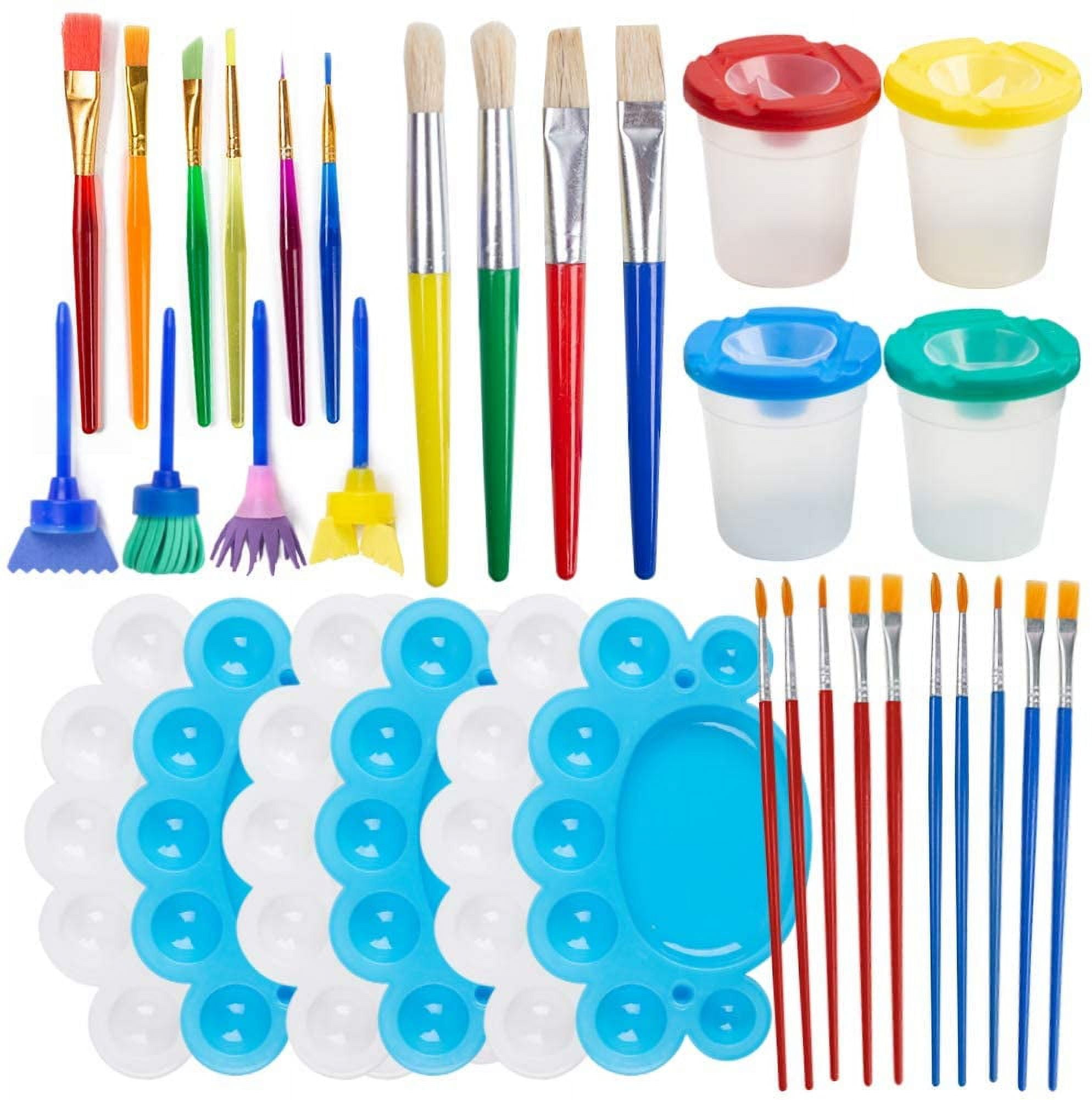Painting Tool Kit, 34Pcs Paint Supplies Include Paint Cups with Lids ...