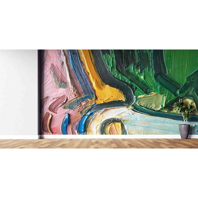 Painting Wall Mural, Bright Wallpaper, Colorful Wall Print, Paper Wall ...