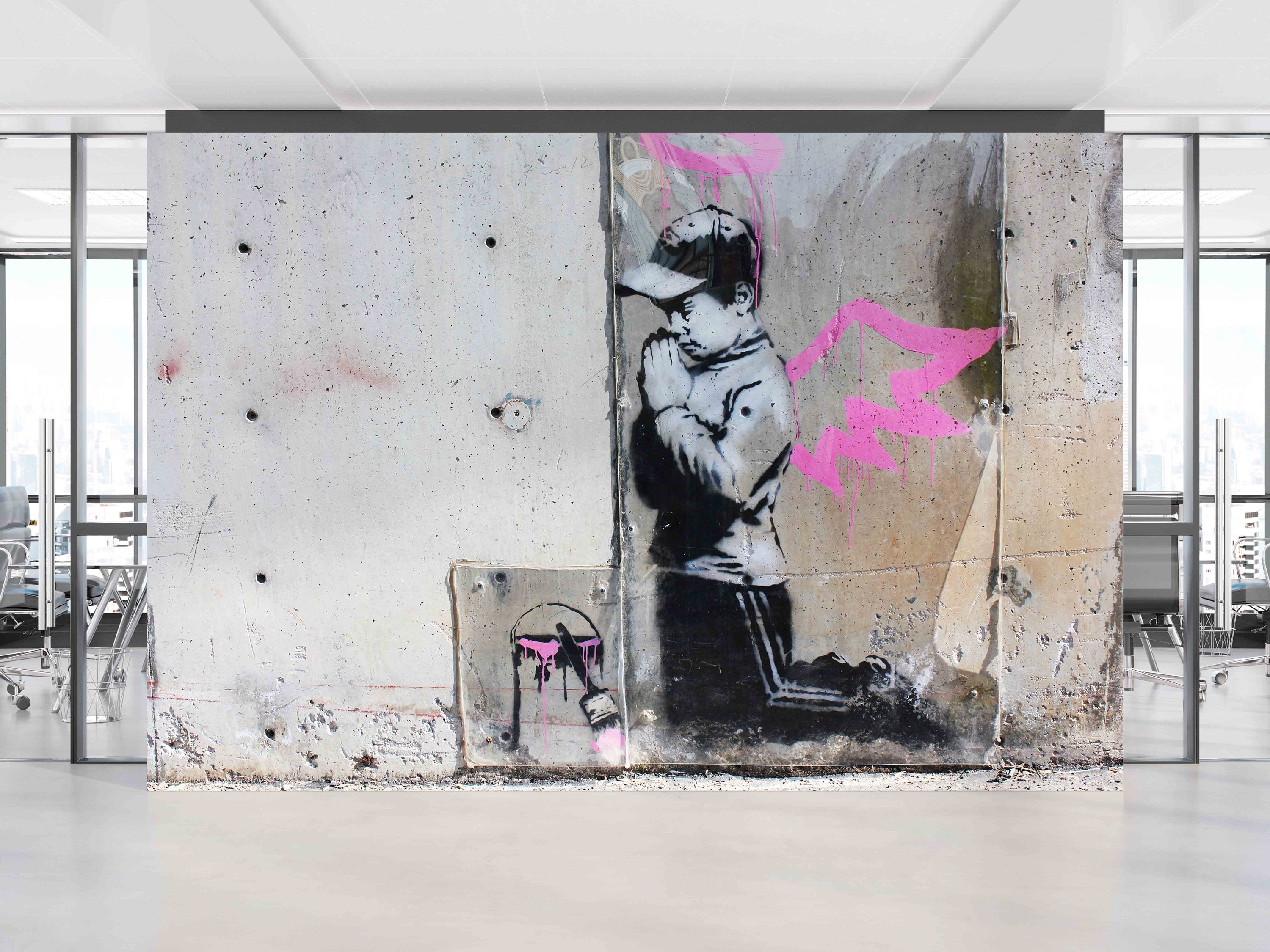 Painting Wall Print, Banksy Wall Art, Modern Wallpaper, Paper Wall Art ...