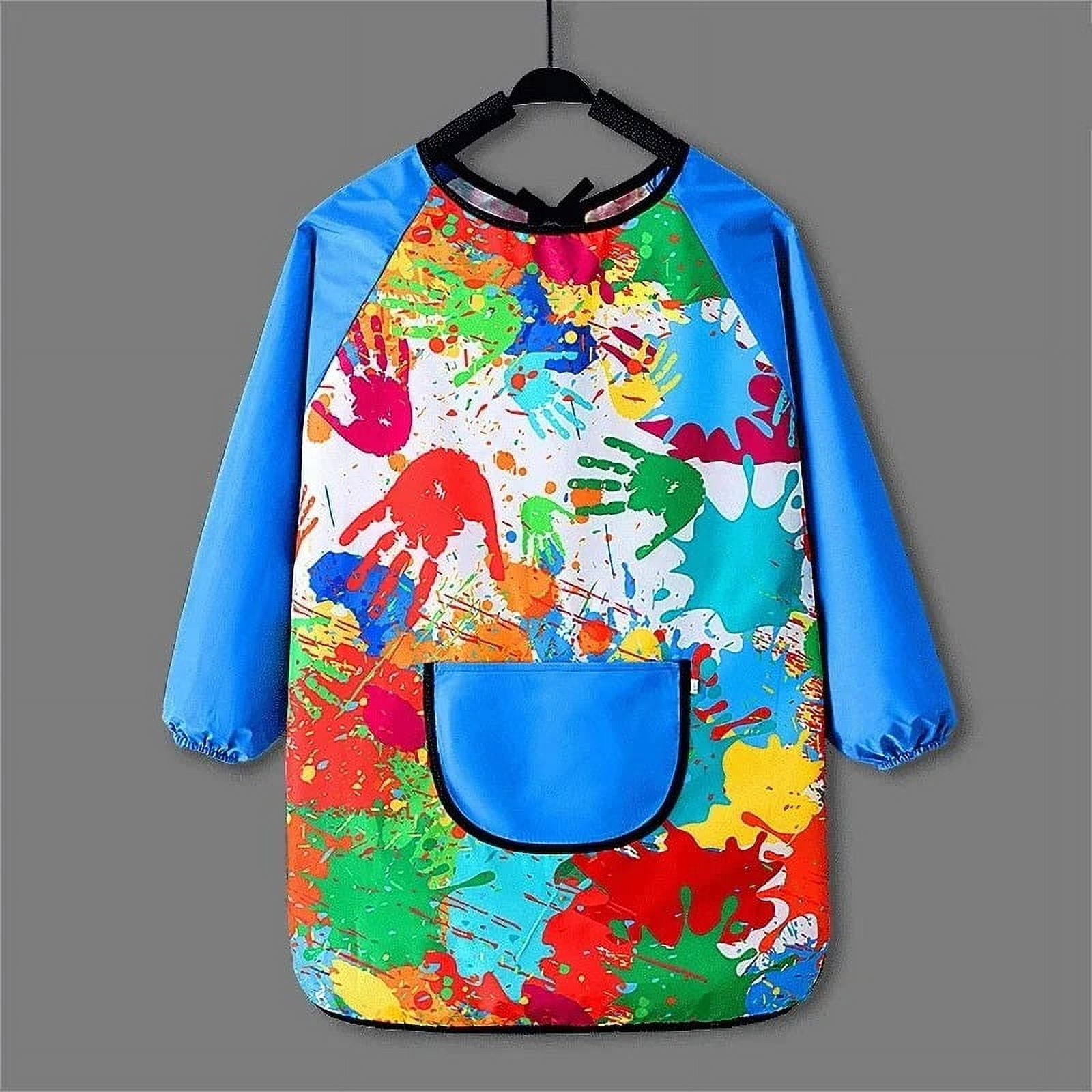 Painting Waterproof Long Sleeved Cover Kids Art Kindergarten Paint DIY ...