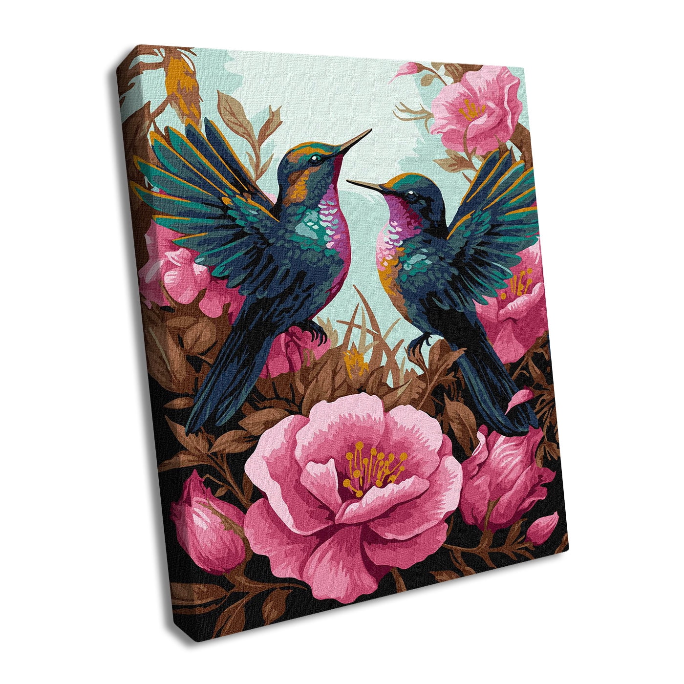 Painting by Numbers kit Sophisticated hummingbirds with extra metallic ...