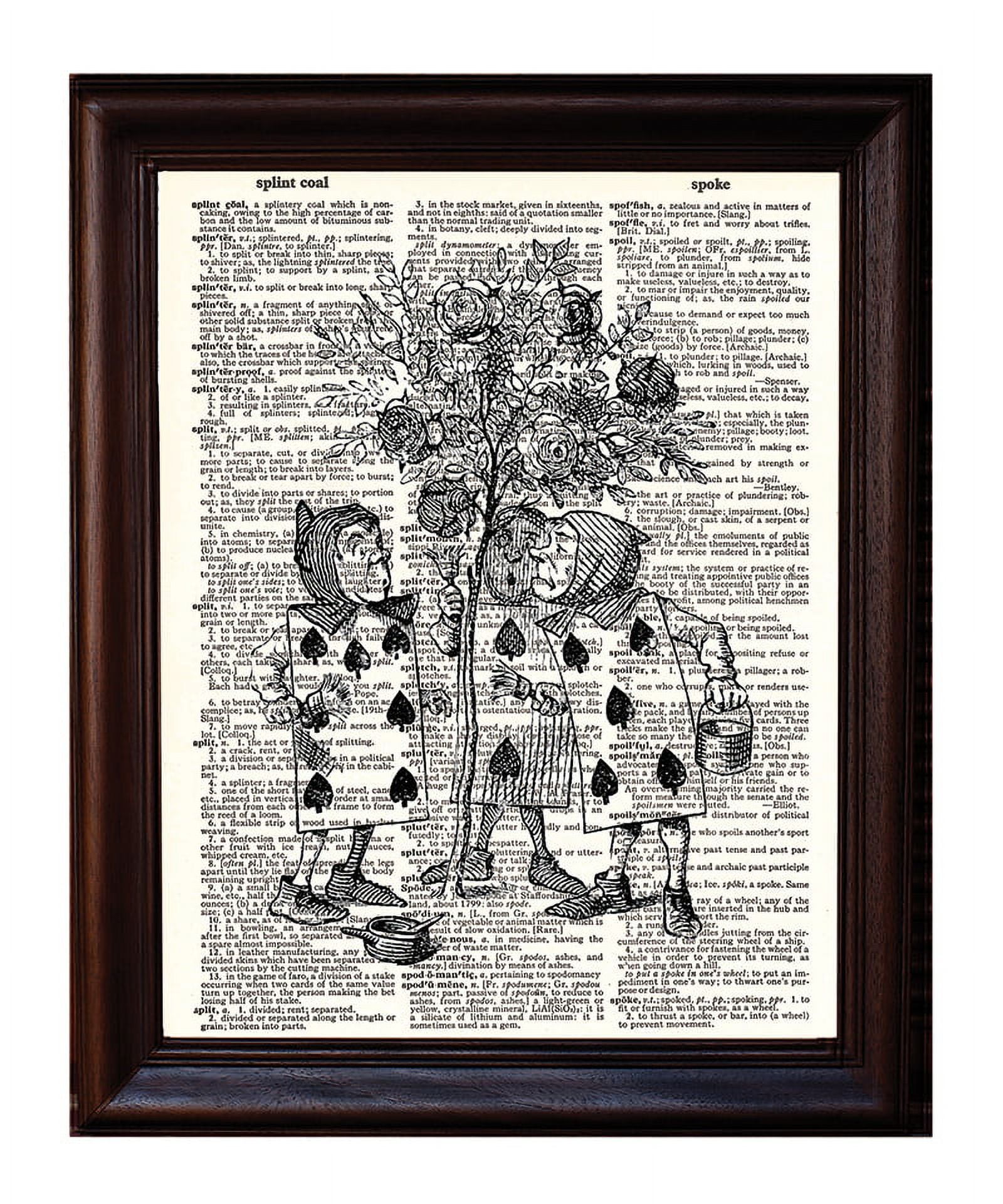 Painting the Roses - Dictionary Art Print Printed On Authentic Vintage ...
