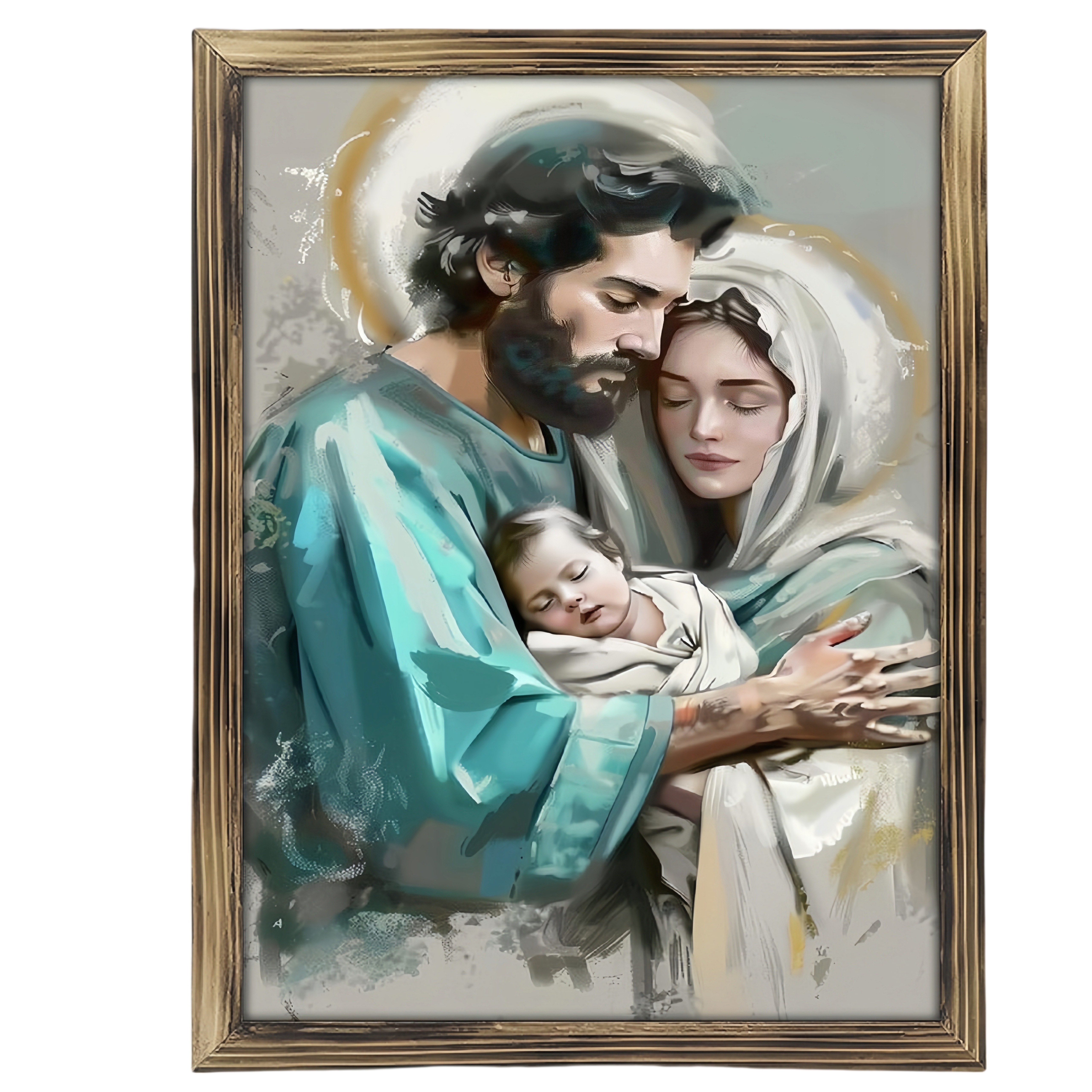 Paintings Art Prints : Jesus And Virgin Mary Wooden Art Prints Wall Art ...