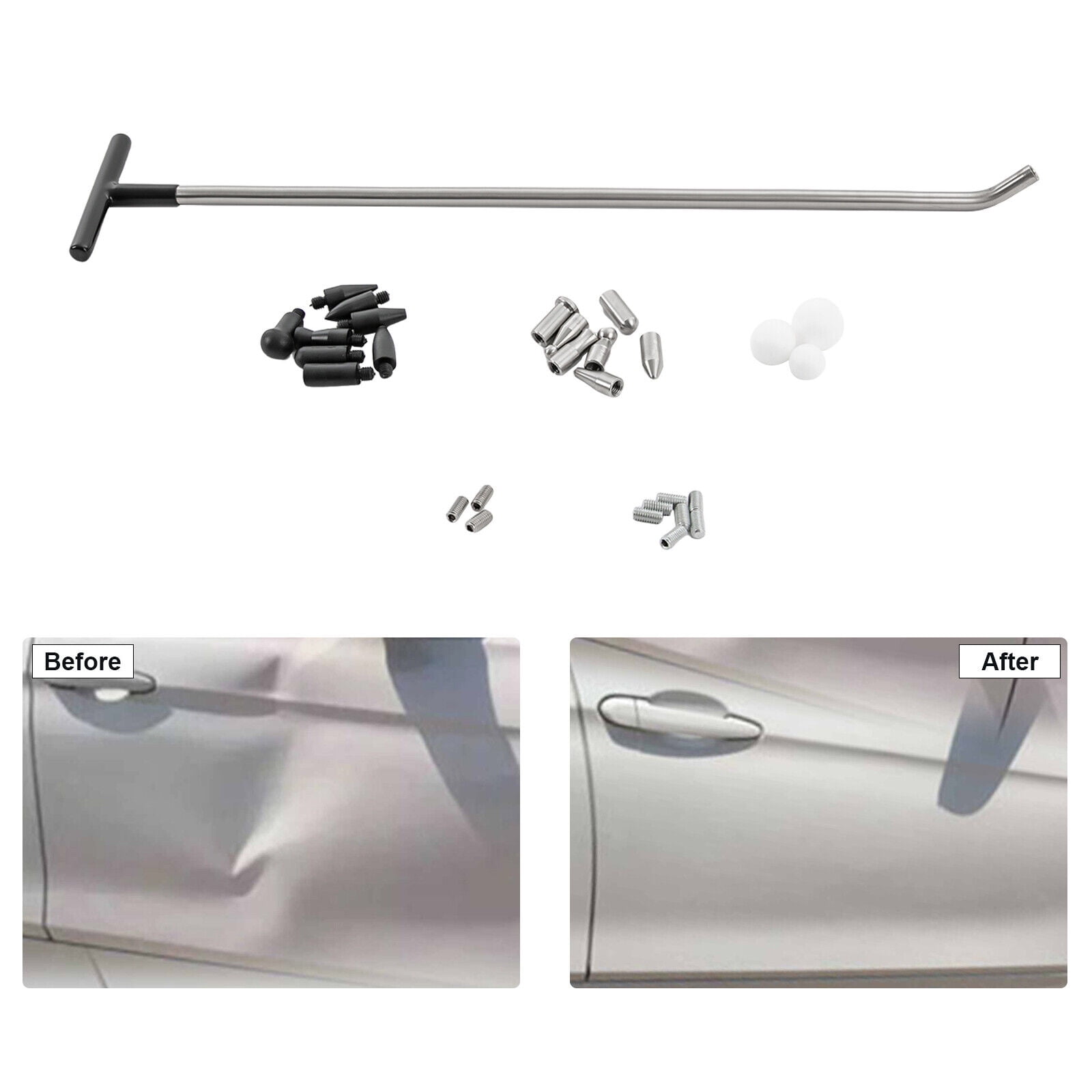 Paintless Dent Removal Tools Kit Dent Repair Set Kit Pdr Tool Rods Car ...