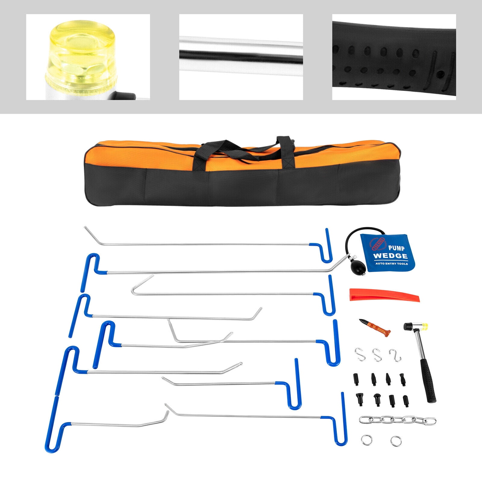 Paintless Dent Repair Hail Removal Tool PDR Tools Push Rods Spring Kit ...