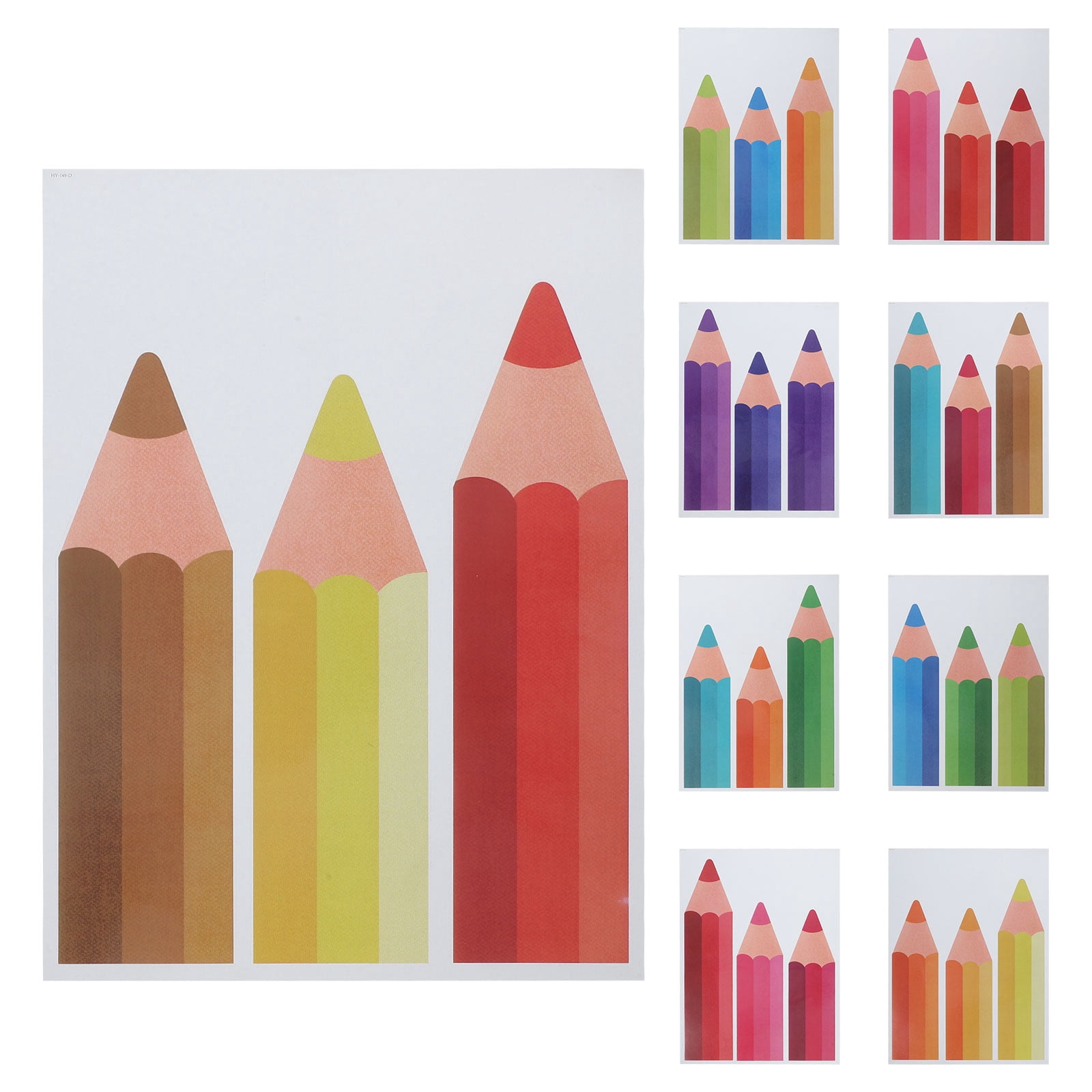 Hemoton Wall Sticker Art Multi 9Pcs 11.8X8.7In Students Teachers ...
