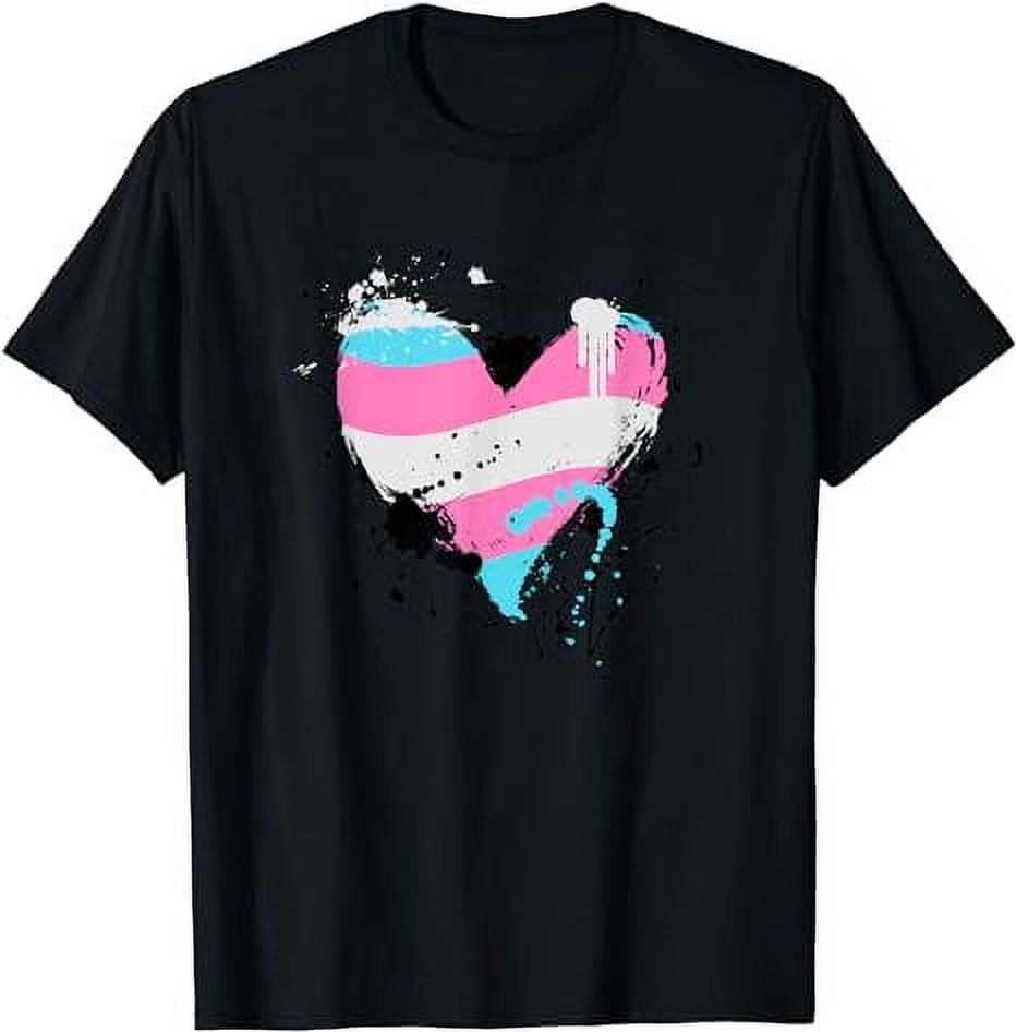 Paintsplash Heart LGBT Trans Shirt | Transgender Pride Flag T-Shirt ...