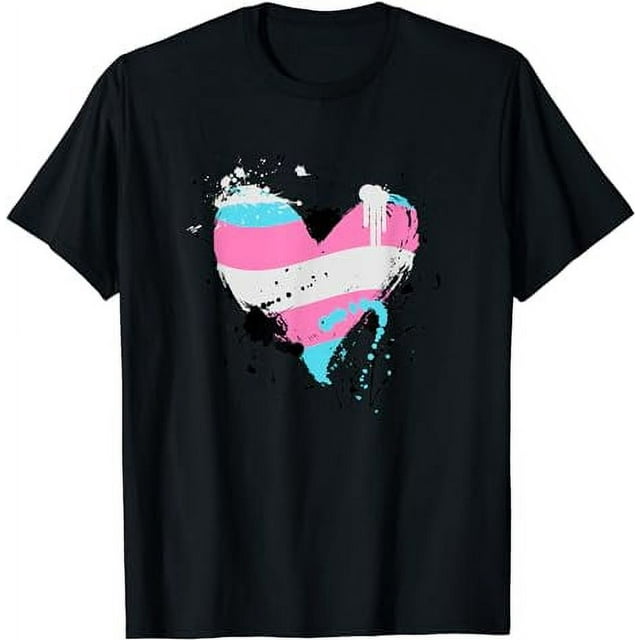 Paintsplash Heart LGBT Trans Shirt | Transgender Pride Flag T-Shirt ...