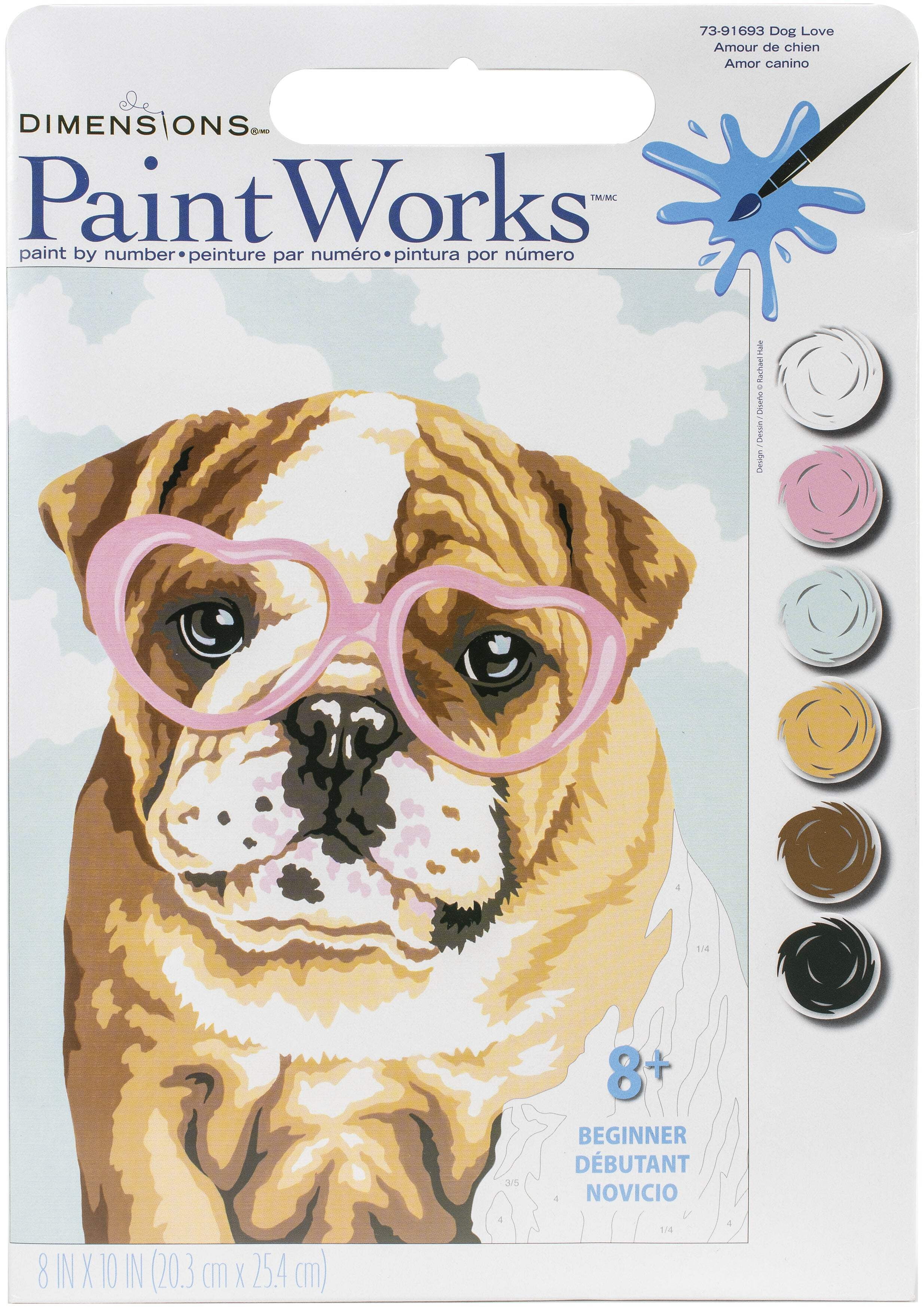 Paintworks Dog Love 8" x 10" Paint by Number Kit - Walmart.com