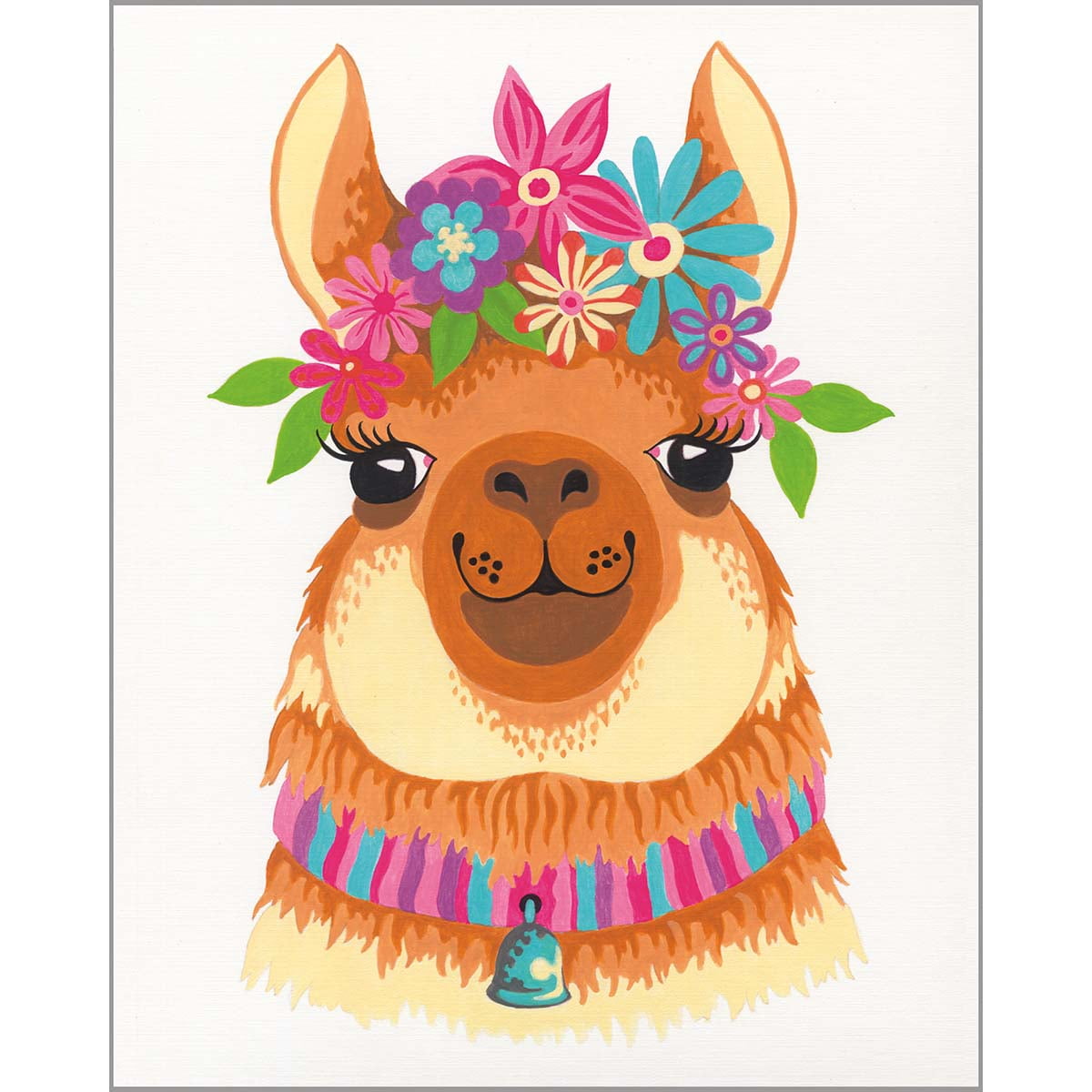 Paintworks Flowery Llama 8" x 10" Paint by Number Kit - Walmart.com