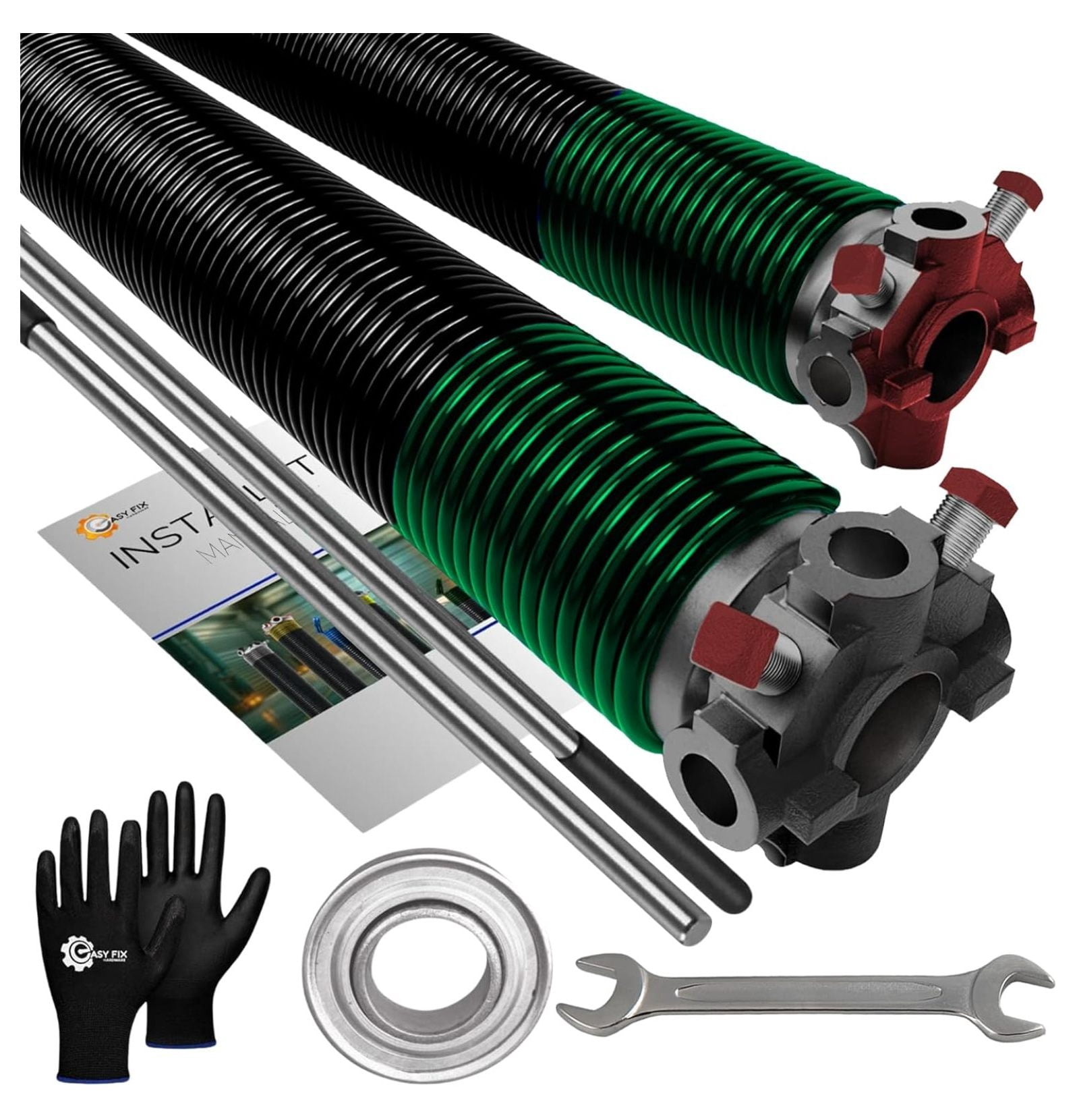 Pair of 1.75" Garage Door Torsion Spring Set Heavy Duty 5-Year Warranty ...