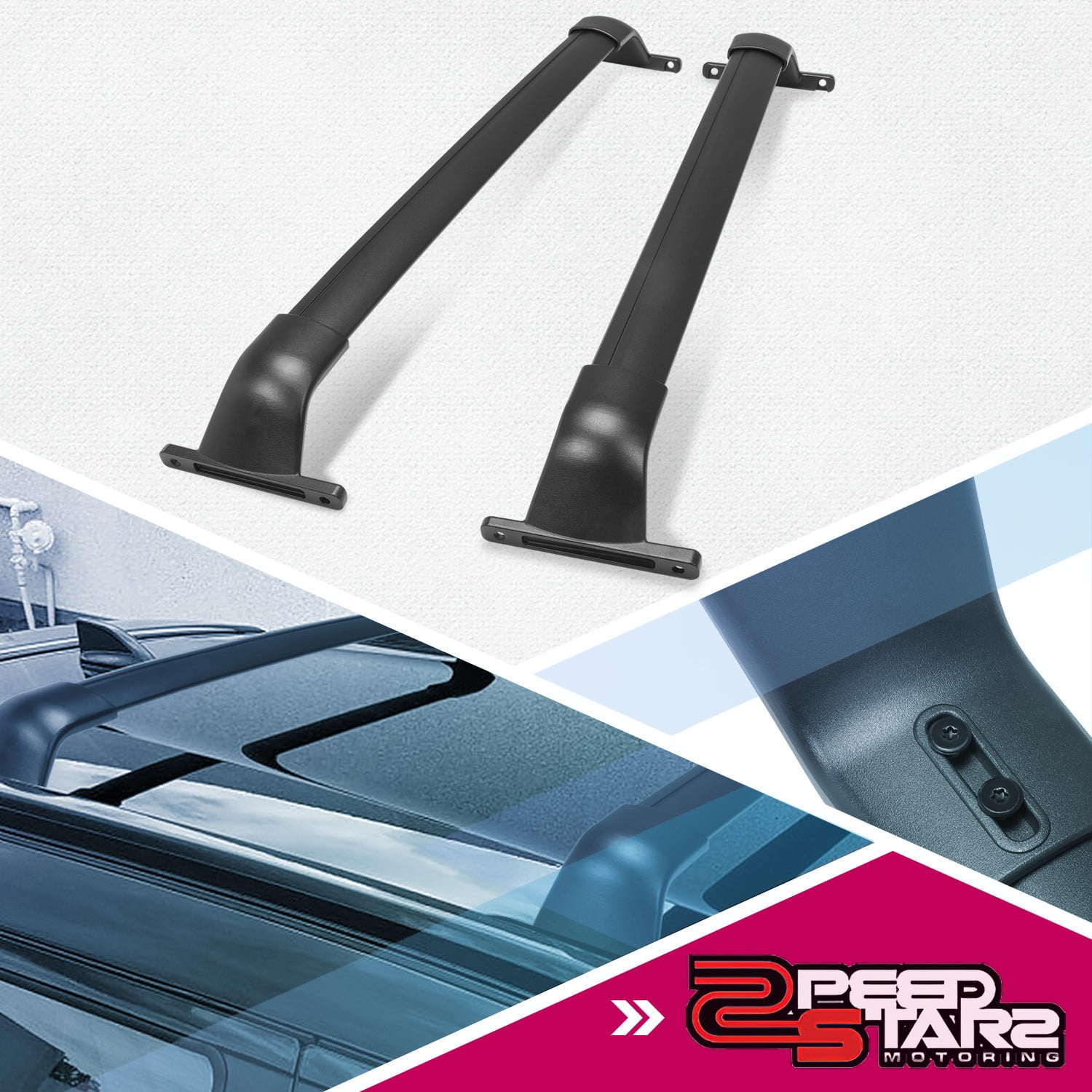 Pair 150LB Factory Style Black Roof Racks Cross Bars for 2017-2024 ...