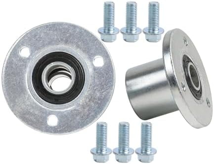 Pair 17mm ATV Wheel Rim Hub with Bearings, 3 Stud Front Brake Wheel Rim Hub, 48mm Spacing for 5 ...