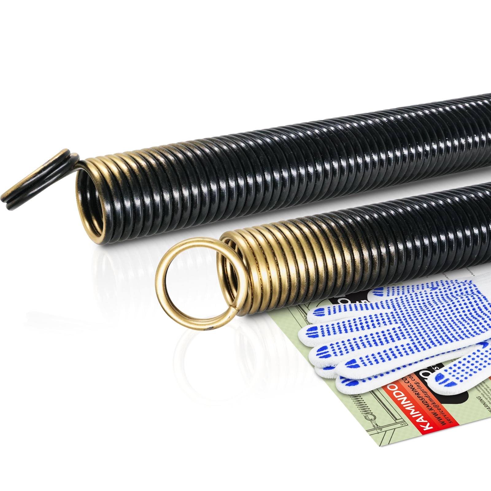 Pair of 180lb. Heavy Duty Garage Door Extension Springs Stretch Springs ...