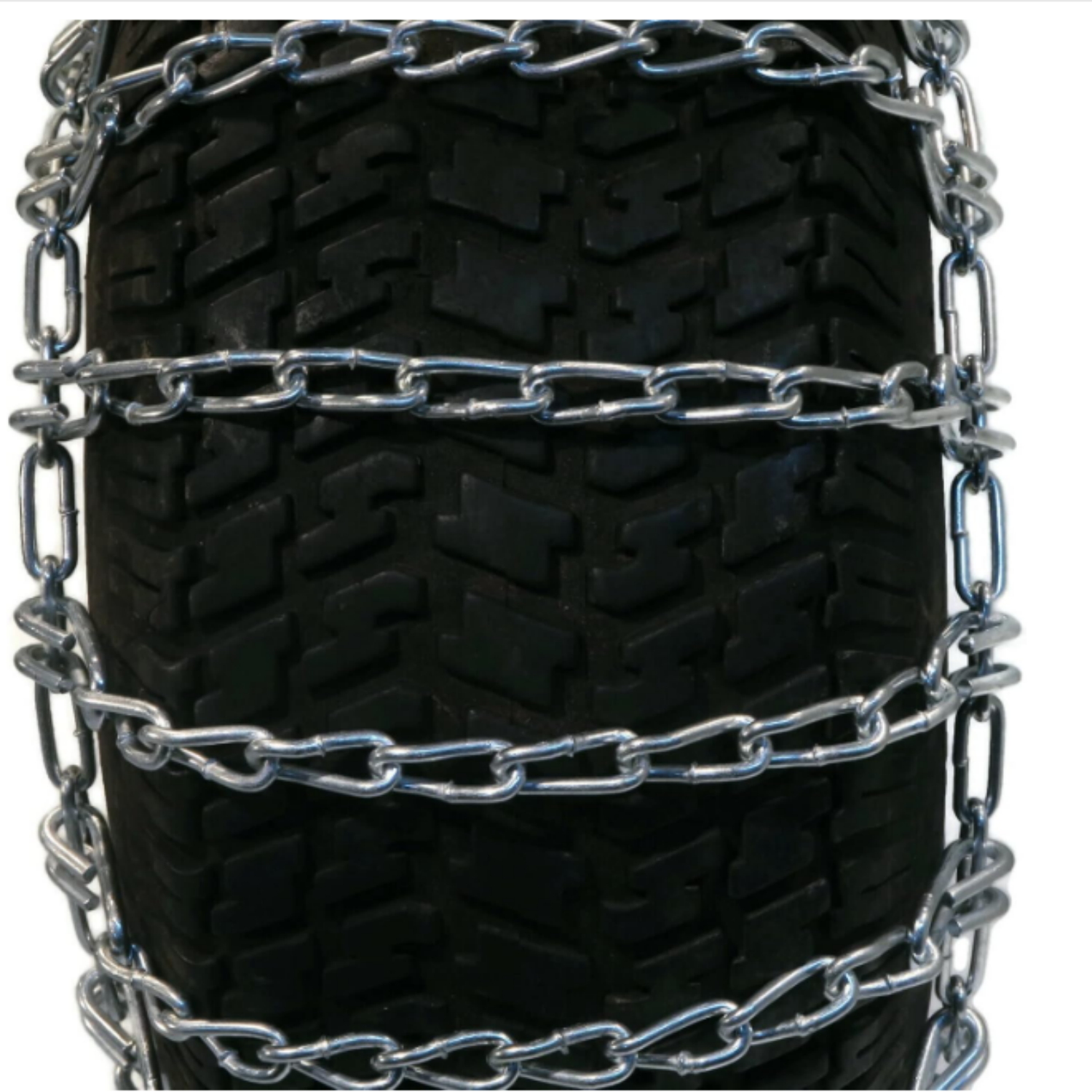 Pair of 2 Link Tire Chains & Tensioners 15x5x6 for Snow Blowers, Lawn ...