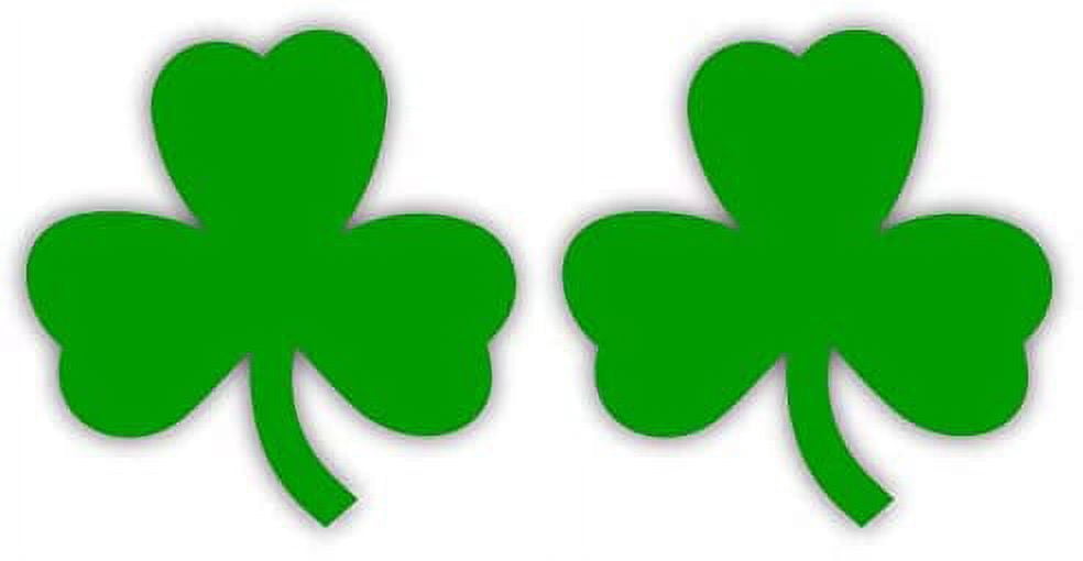 Pair | 2" Shamrock Clover Green Reflective Vinyl Decal Sticker | Hard ...