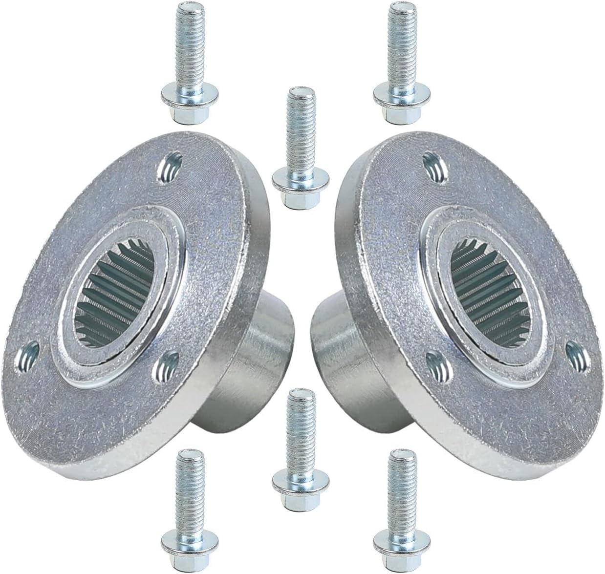 Pair 3 Stud 23T Spline Wheel Rear Axle Hubs, 50mm Spacing for ATV Quad ...