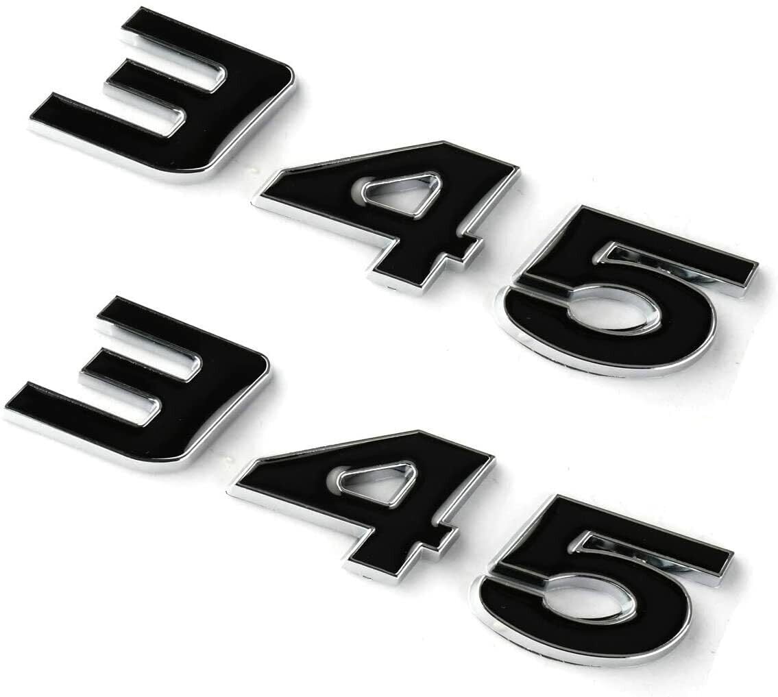 Pair 345 Emblem Side Rear Fender Badge Body Sticker Decal Logo ...