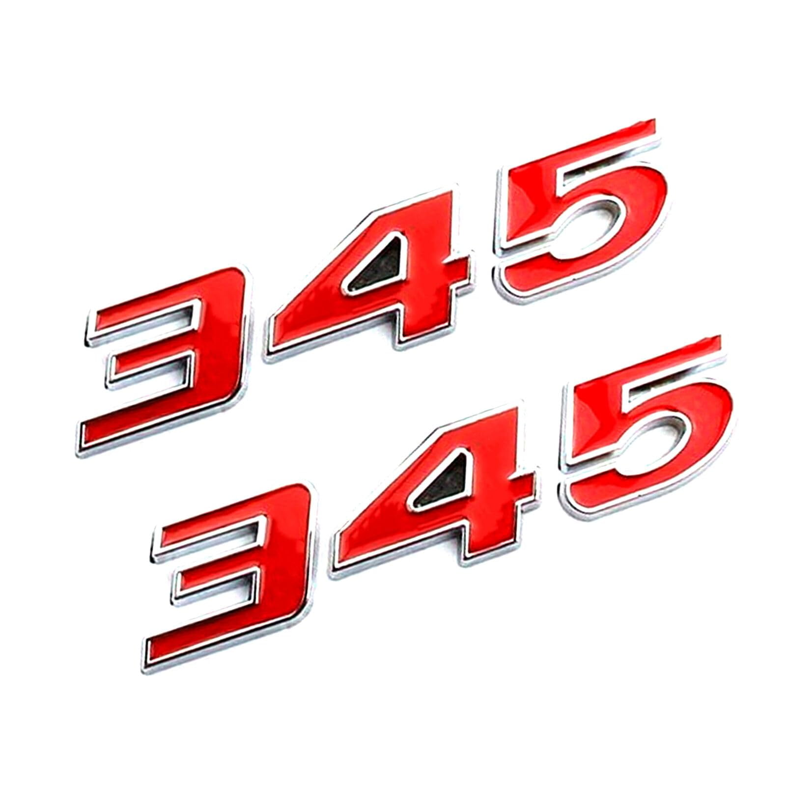 Pair 345 Emblem Side Rear Fender Badge Body Sticker Decal Logo ...