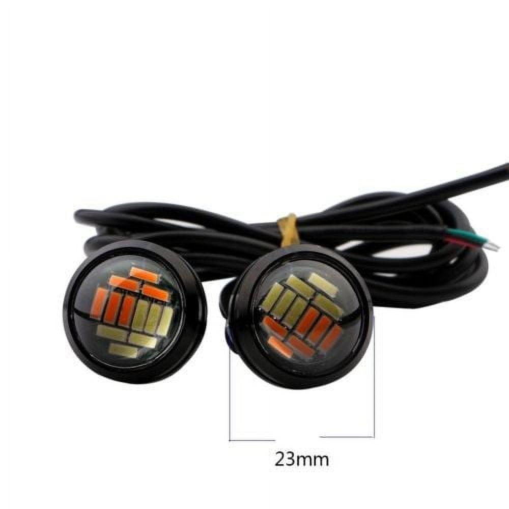 Pair 4014 Led Light Dual Color White Amber Switchback Drl Lamp Bulb X2 ...