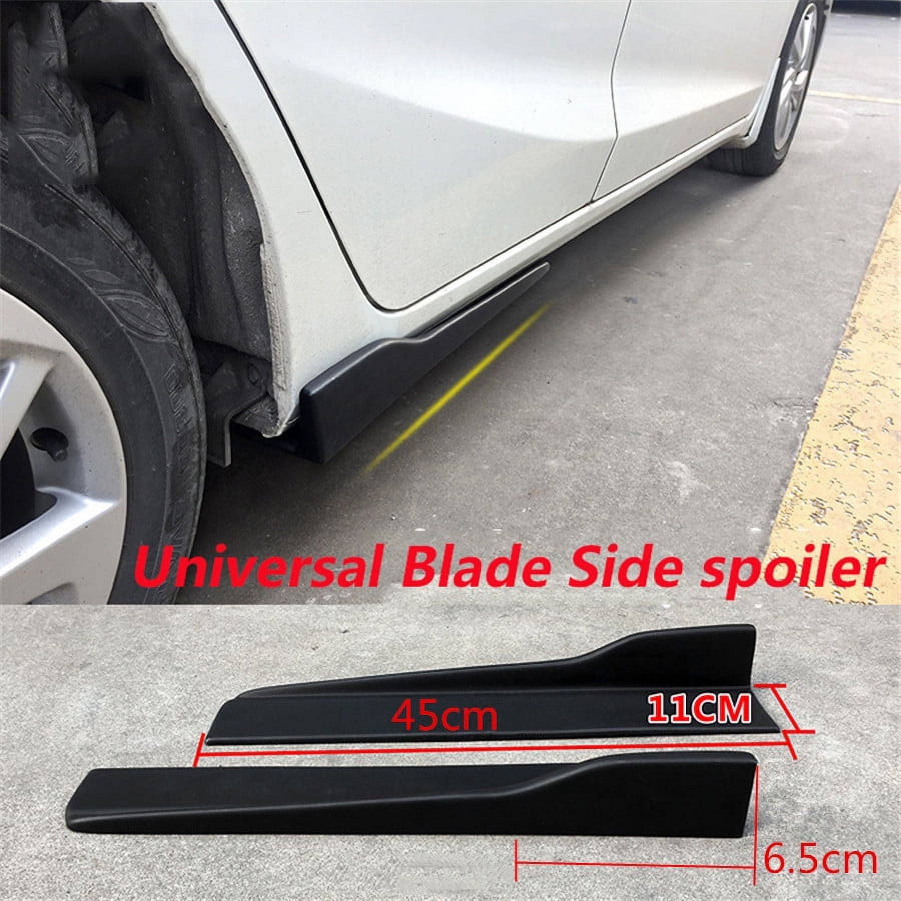 Pair 45cm Car Side Skirt Rocker Splitters Winglet Wings Black - Walmart.com