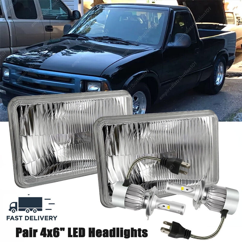 Pair 4x6" LED Headlights Hi/Lo Sealed Beam for For Chevrolet S10 1995 ...
