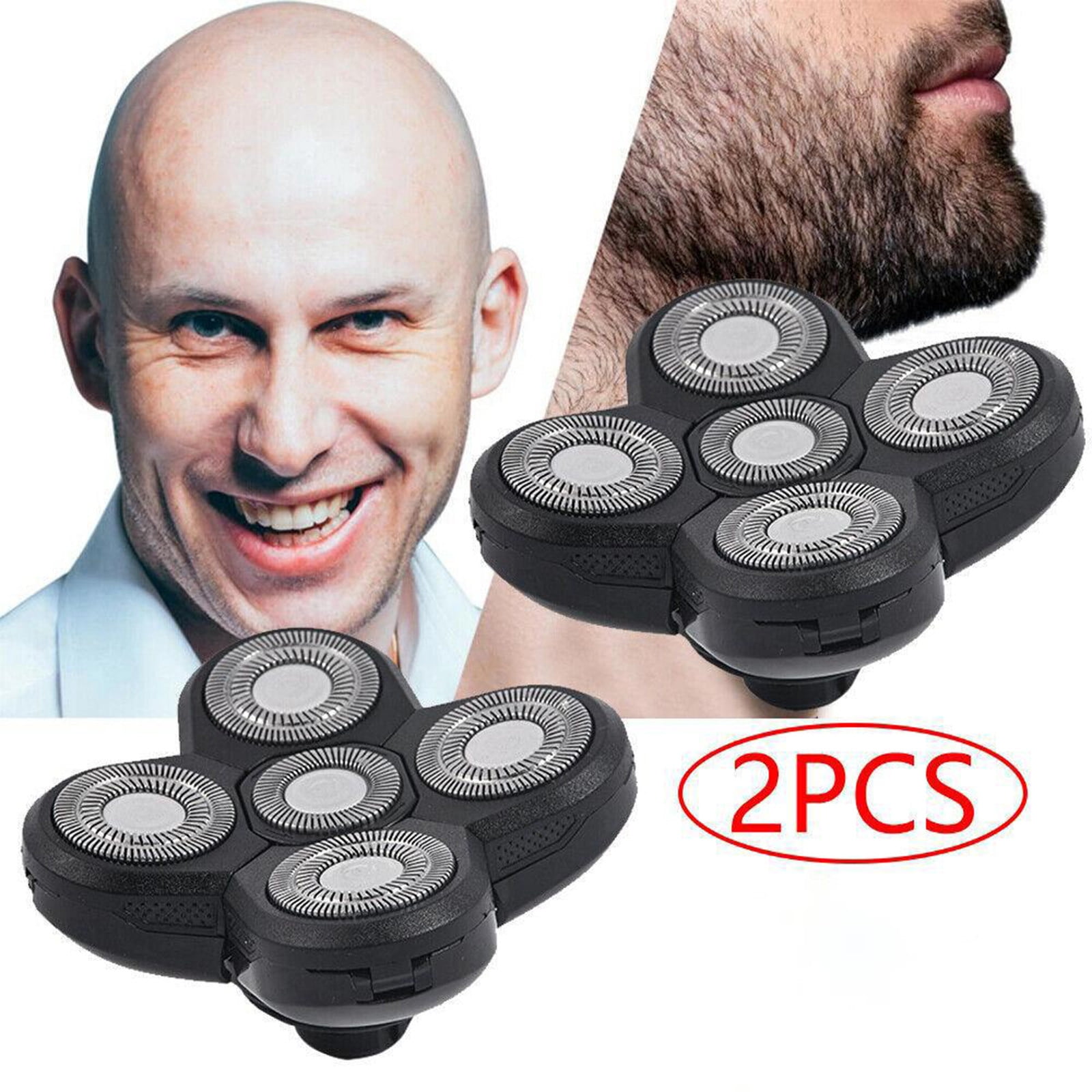 Pair 5 Floating Shaving Bald Replacement Shaver Head For 4D Head And ...