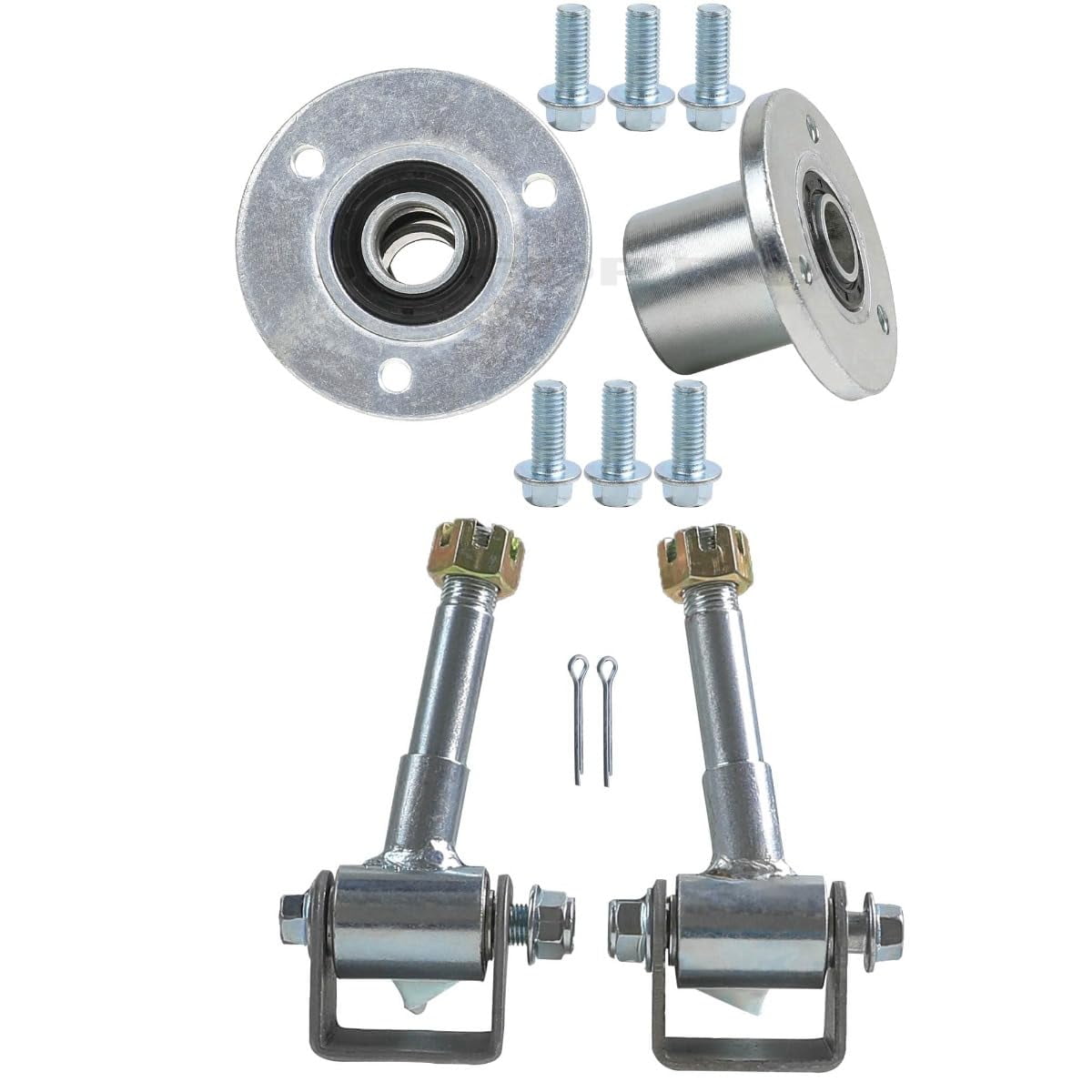 Pair 5" Go Kart Wheel Hubs 3 Lug w/Front Steering Knuckle Spindle for ...