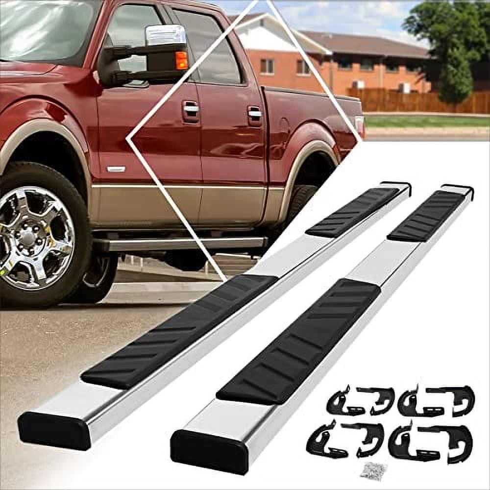 [Pair] 5 Inch Chrome Stainless Running Boards/Side Step Bars/Nerf Bars ...