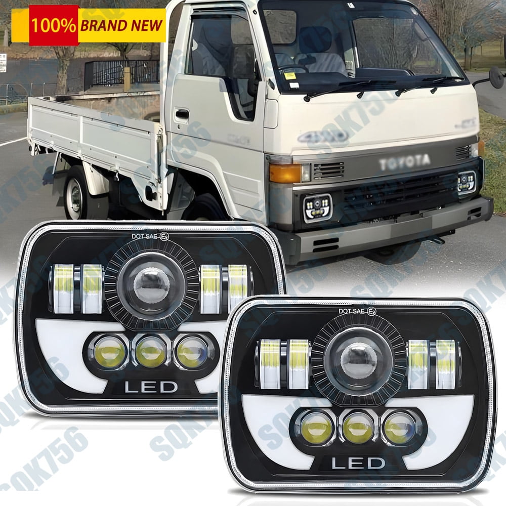 Pair 5X7" 7x6'' LED Square Headlights for Toyota Pickup Tacoma 4Runner ...