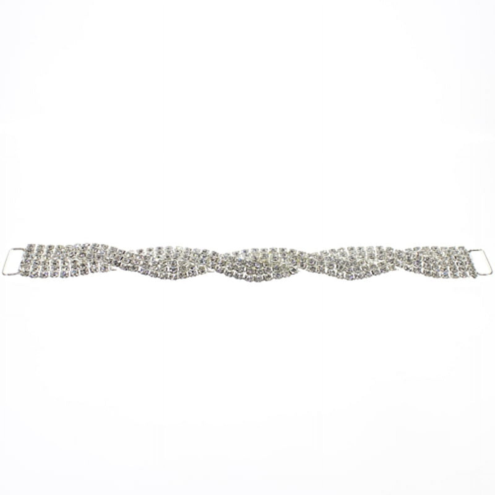 Pair 6-Row Rhinestone Bikini Connector Buckle Metal Chain For DIY ...