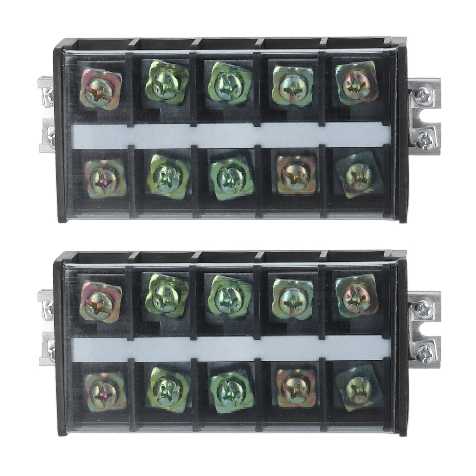 Pair 660V 100A Dual Rows Wire Terminal Block Screw Barrier Strip for ...