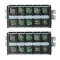 Pair 660v 100a Dual Rows Wire Terminal Block Screw Barrier Strip For