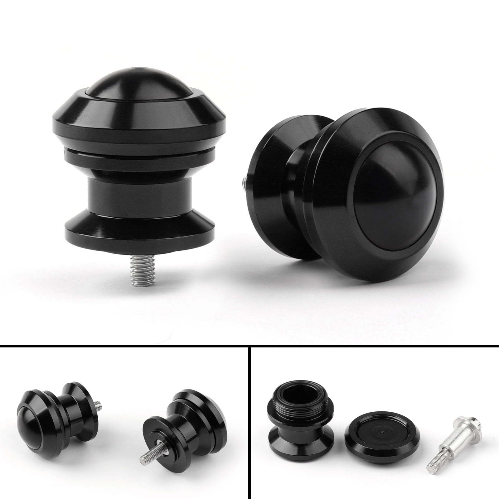 Pair 6mm Swingarm Sliders Spools For Yamaha MT01 MT09 YZF-R3 R1 MAX 530 ...