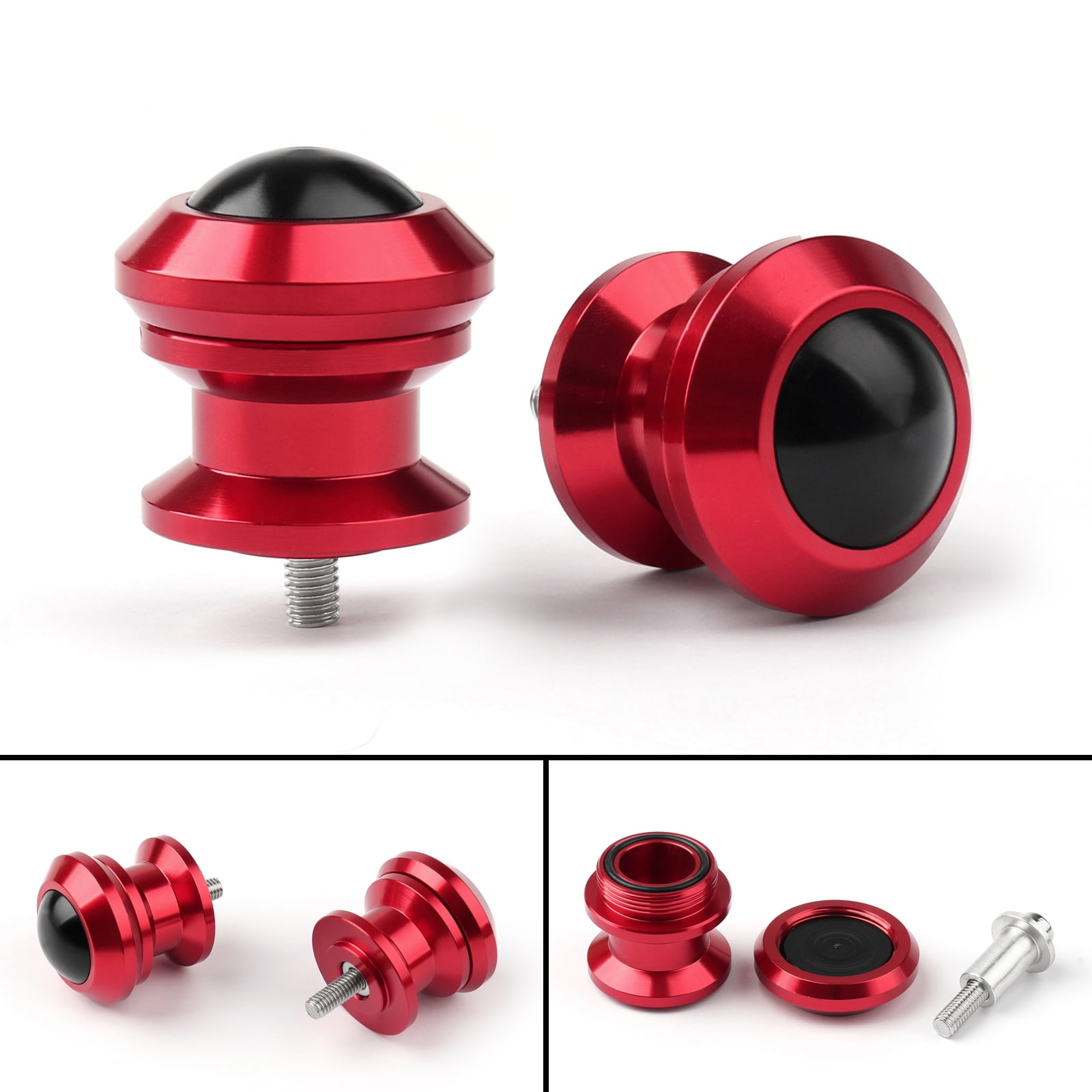 Pair 6mm Swingarm Sliders Spools For Yamaha MT01 MT09 YZF-R3 R1 MAX 530 ...