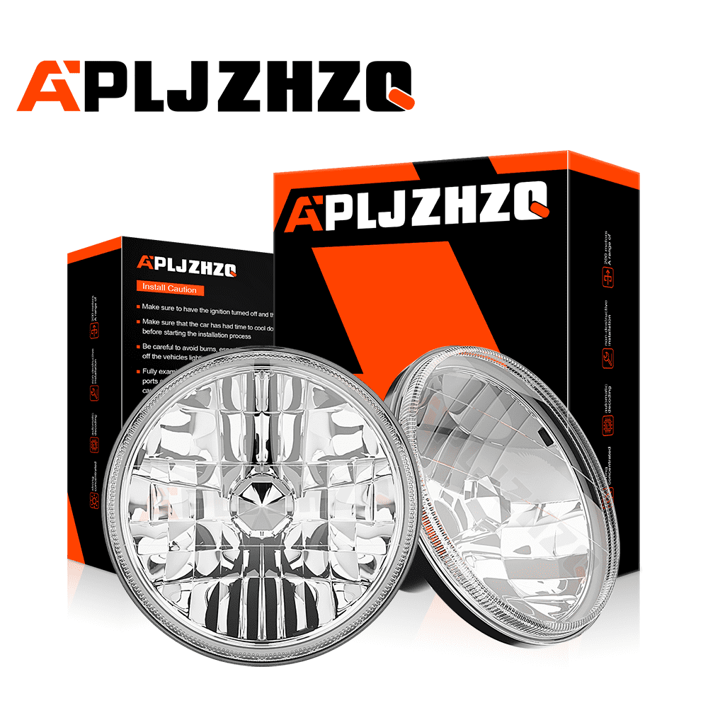 Pair 7" INCH LED Headlight Round HI/LO Sealed Beam for Chevy Pickup ...