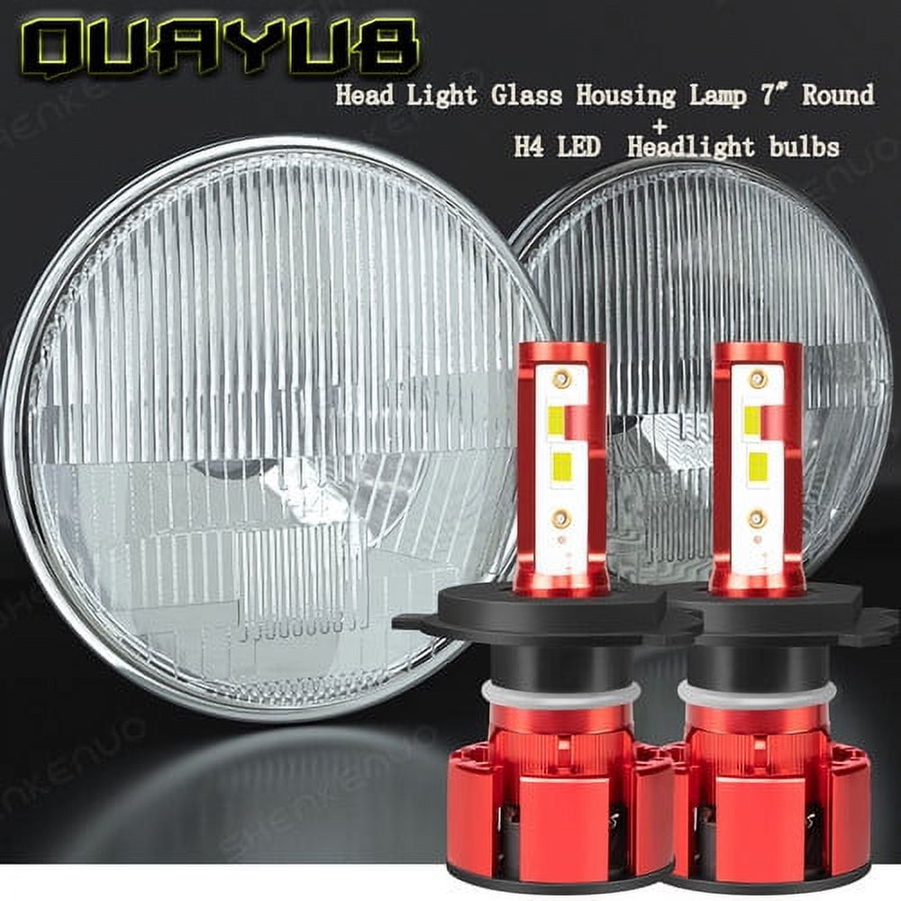 Pair 7" Inch Round LED Headlights Hi/LO Sealed Beam FOR Chevy Chevelle ...