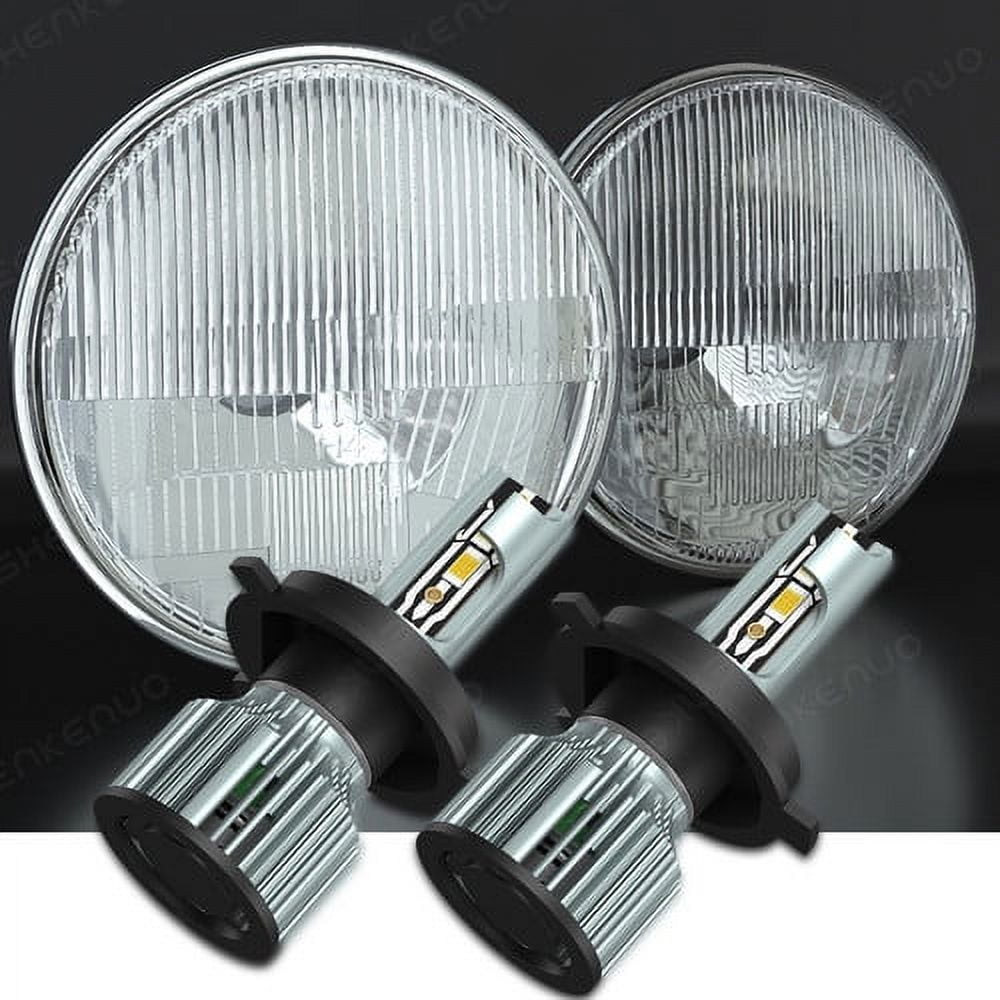 Pair 7" Inch Round LED Headlights Hi/LO Sealed Beam For 1953-1977 Ford ...