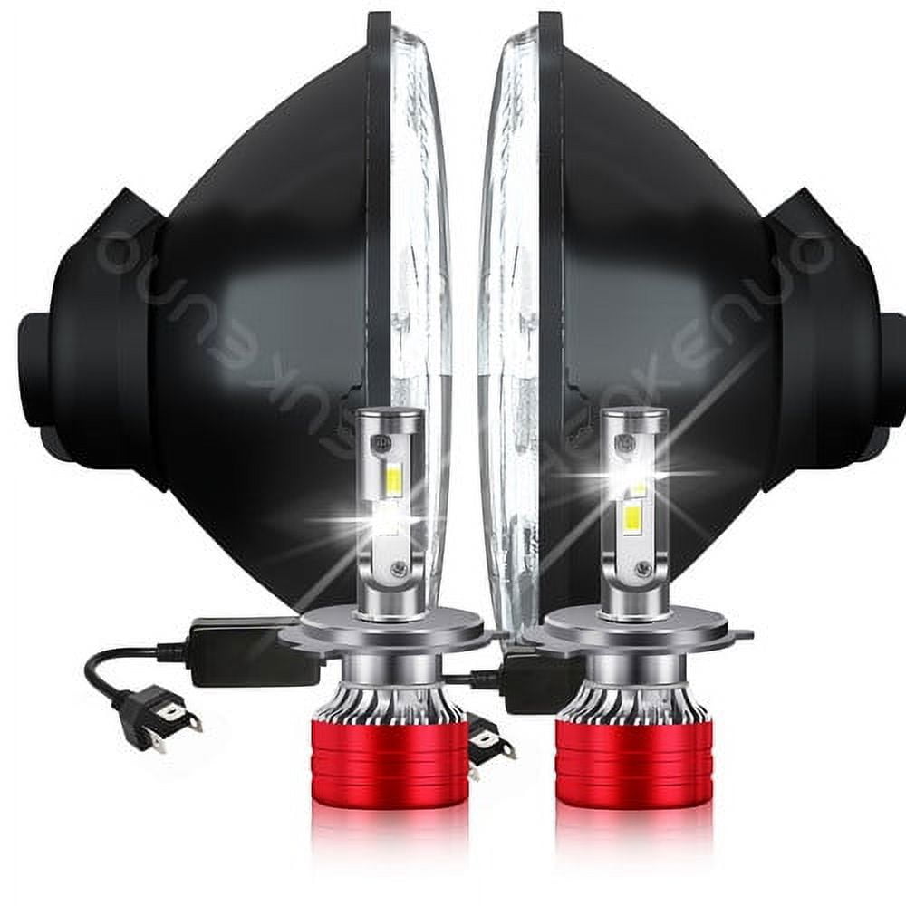 Pair 7" Inch Round LED Headlights Hi/LO Sealed Beam For 1953-1977 Ford ...