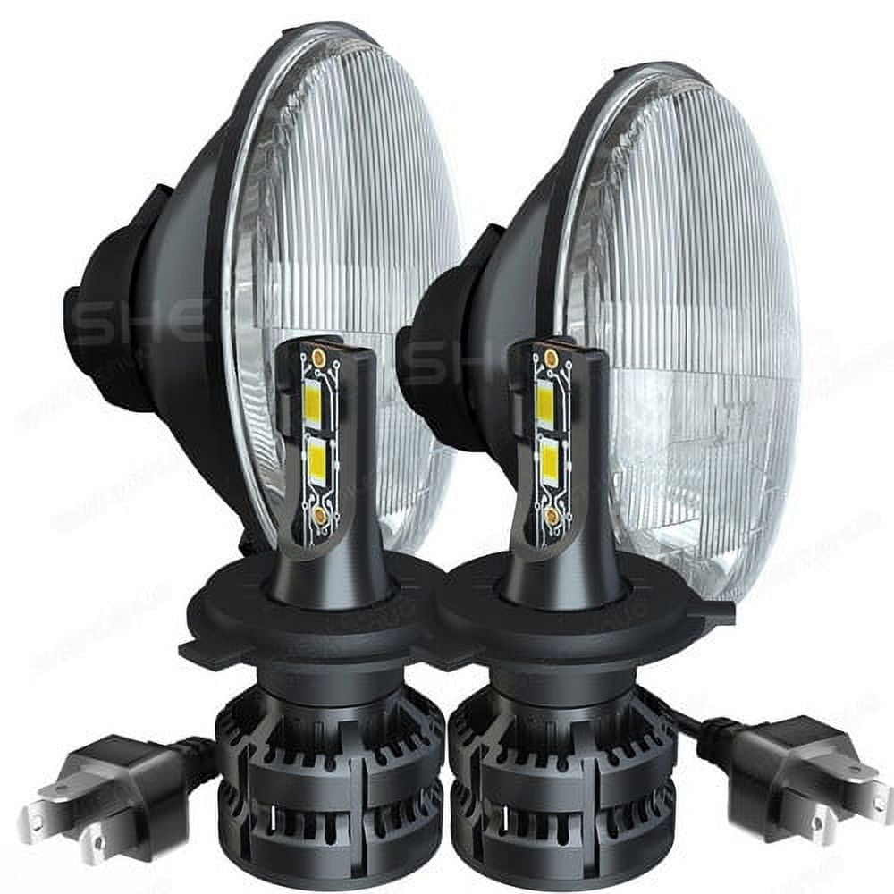 Pair 7" Inch Round LED Headlights Hi/LO Sealed Beam For Ford F100 F150 ...