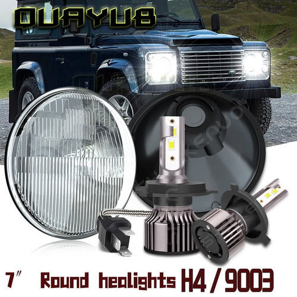 Pair 7" Inch Round LED Headlights Hi/LO Sealed Beam For Ford F100 F150 ...