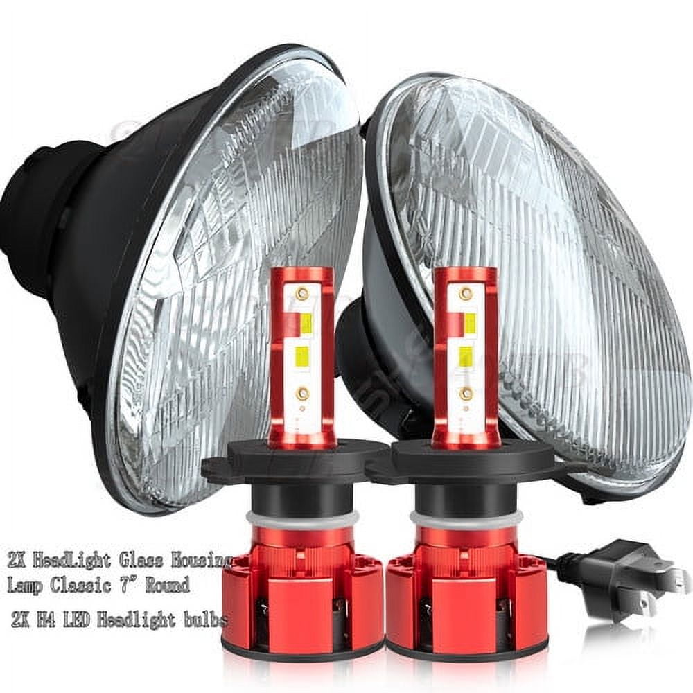 Pair 7" Inch Round LED Headlights Hi/LO Sealed Beam For Plymouth ...