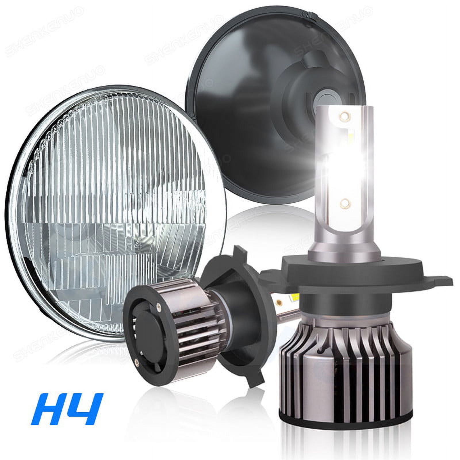 Pair 7" inch Round LED Headlights For Ford Mustang 1965-1978 - Walmart.com