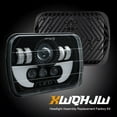 Pair 7X6" 5x7" LED Headlight Square Fit Chevy Express Cargo Van 1500 ...